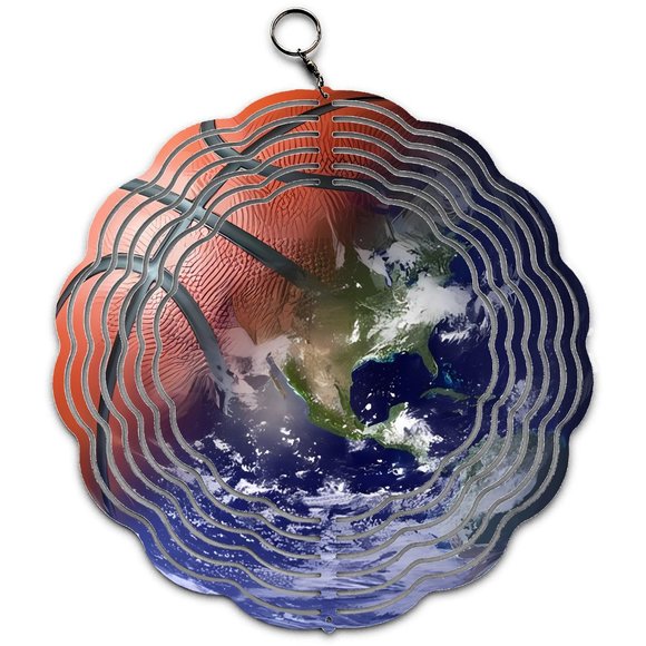 Design | Basketball Earth Collage Design Wind Spinner | Poshmark